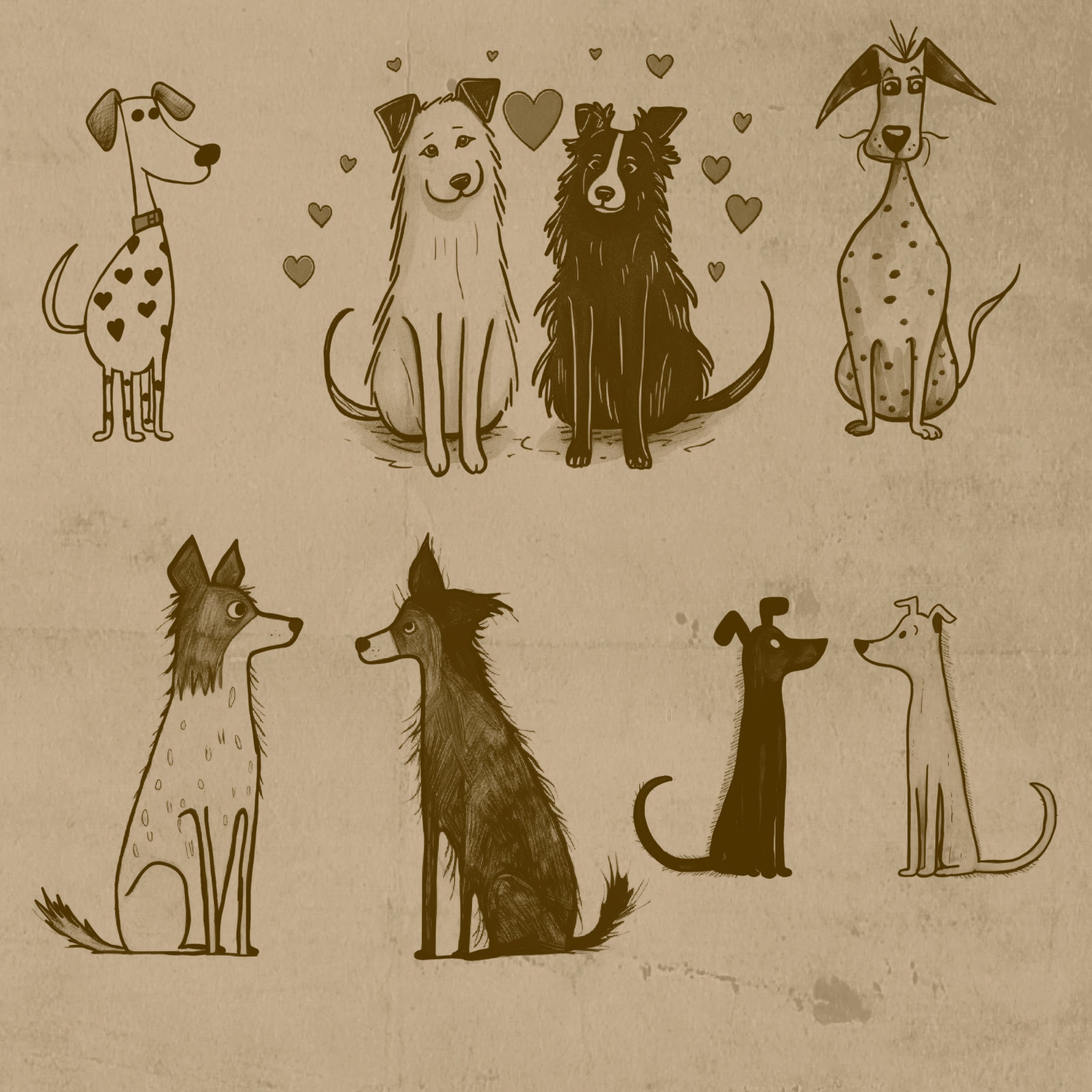 30 Procreate Dog Stamps Digital Download Doodles Art - Etsy
