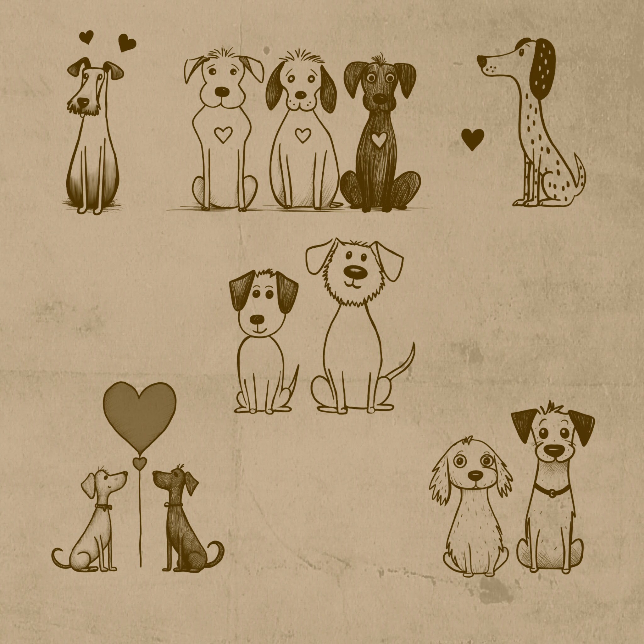 30 Procreate Dog Stamps Digital Download Doodles Art - Etsy