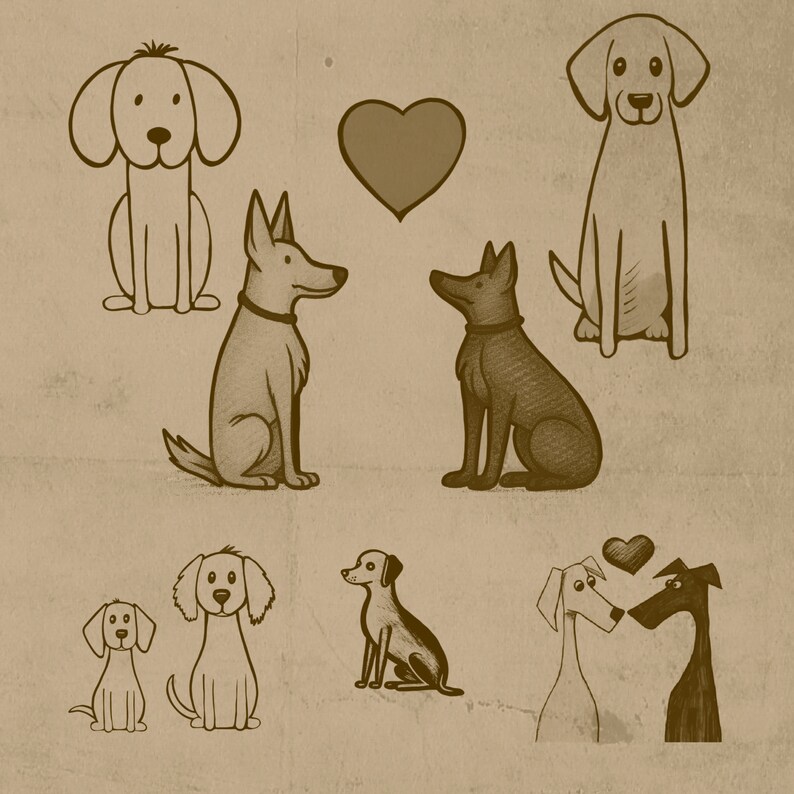 30 Procreate Dog Stamps Digital Download Doodles Art - Etsy