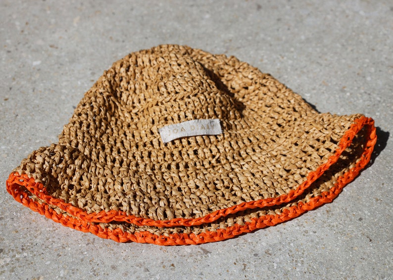 Mya Multi Color Crochet Raffia Hat - Etsy
