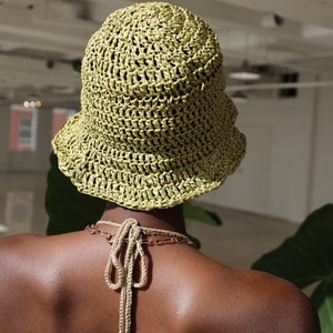 Mya Raffia Crochet Bucket Hat - Etsy