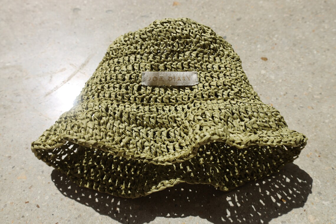 Mya Raffia Crochet Bucket Hat - Etsy