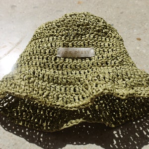 Mya Raffia Crochet Bucket Hat - Etsy