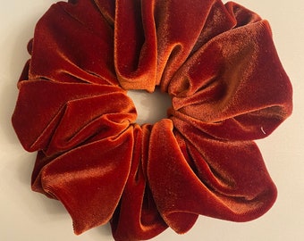 XXL Oversized Red Velvet Scrunchie Extra Large Velvet Hair Scrunchie ...
