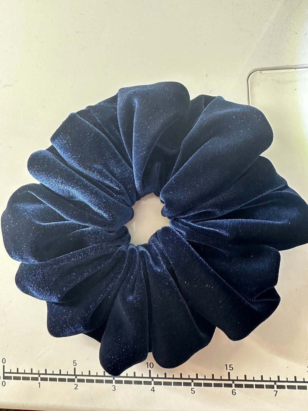 XXL Oversized Navy Blue Velvet Scrunchie Extra Large Velvet Hair ...