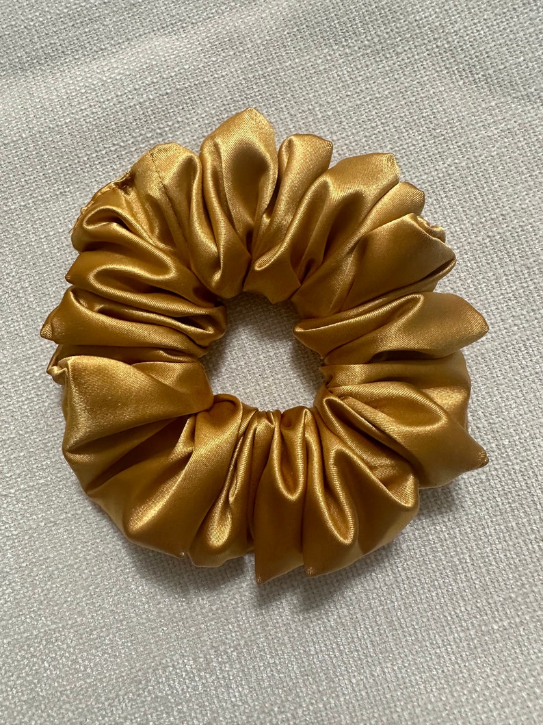 XXL GOLD SATIN Scrunchie | Extra Large Hair Scrunchie | Regular Size ...