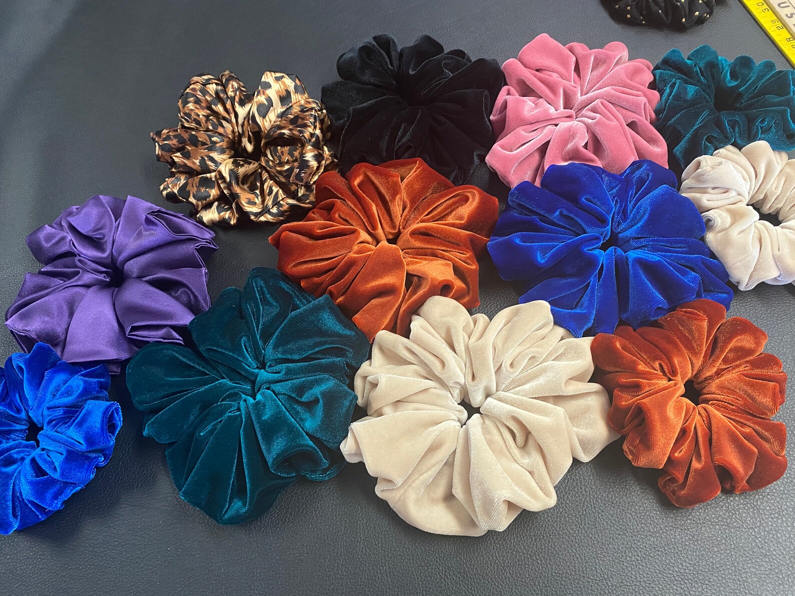 XXL Oversized Champagne Velvet Scrunchie Extra Large Velvet | Etsy