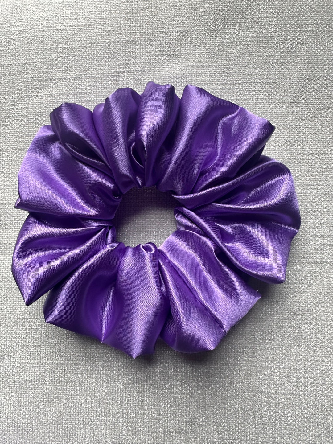 XXL PURPLE SATIN Scrunchie | Extra Large Hair Scrunchie | Regular Size ...