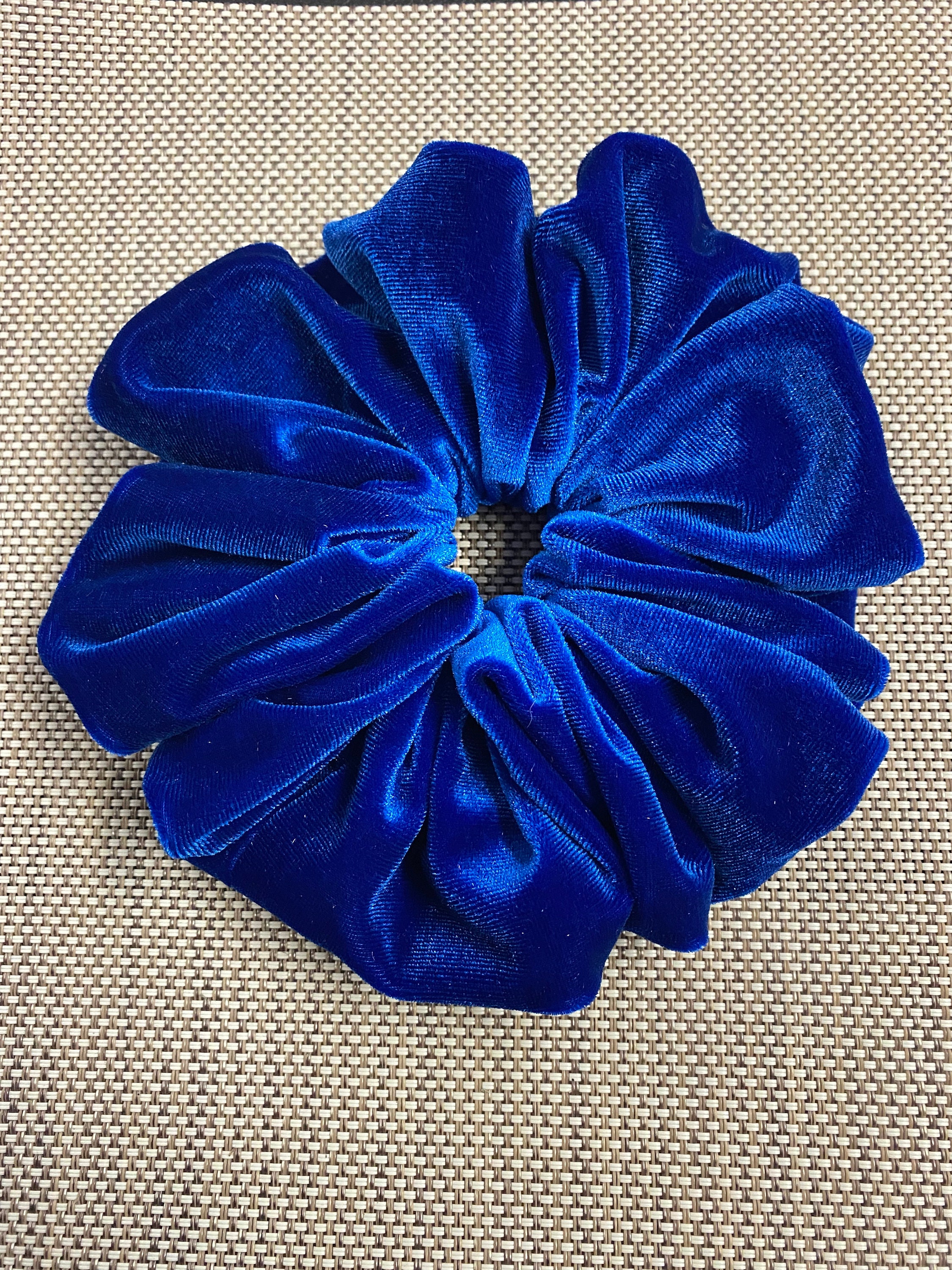 XXL Oversized Royal Blue Velvet Scrunchie Extra Large Velvet Hair ...