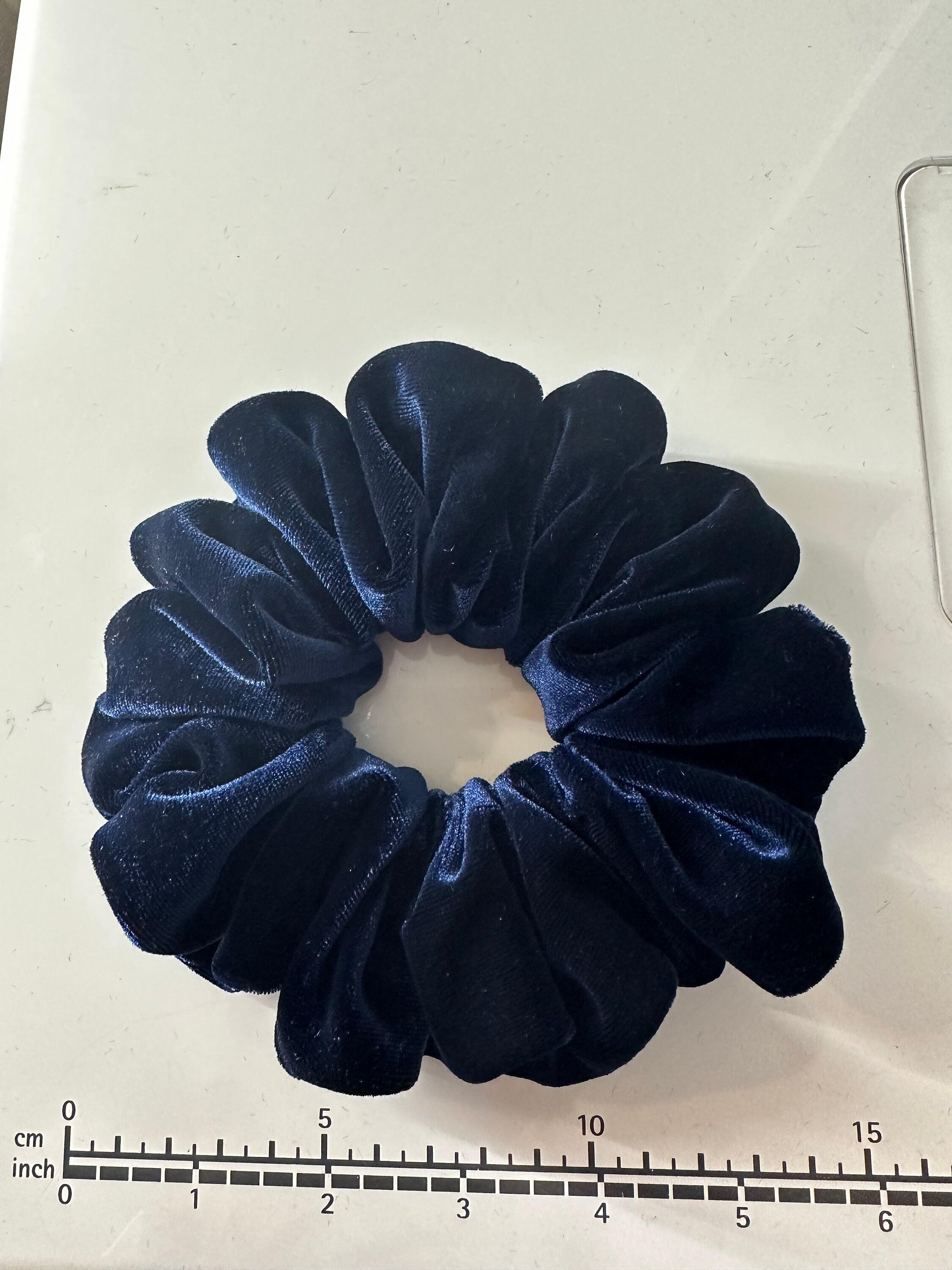 XXL Oversized Navy Blue Velvet Scrunchie | Extra Large Velvet Hair ...