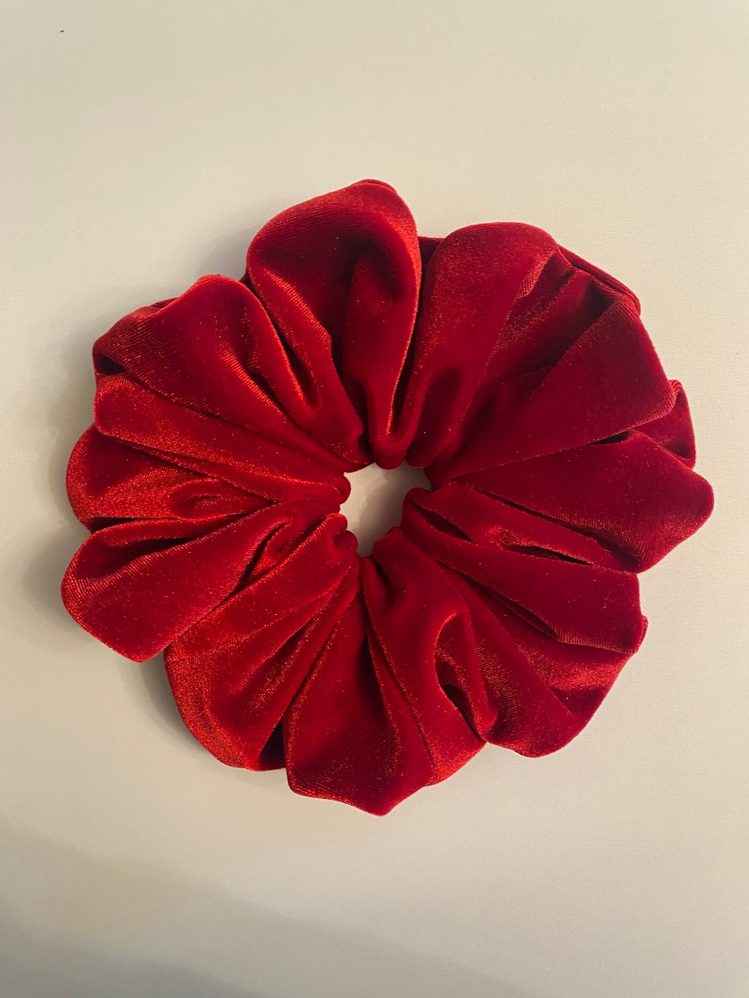 XXL Oversized Red Velvet Scrunchie Extra Large Velvet Hair Scrunchie ...