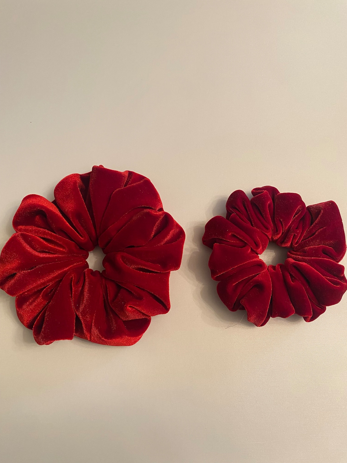 XXL Oversized Red Velvet Scrunchie Extra Large Velvet Hair Scrunchie ...