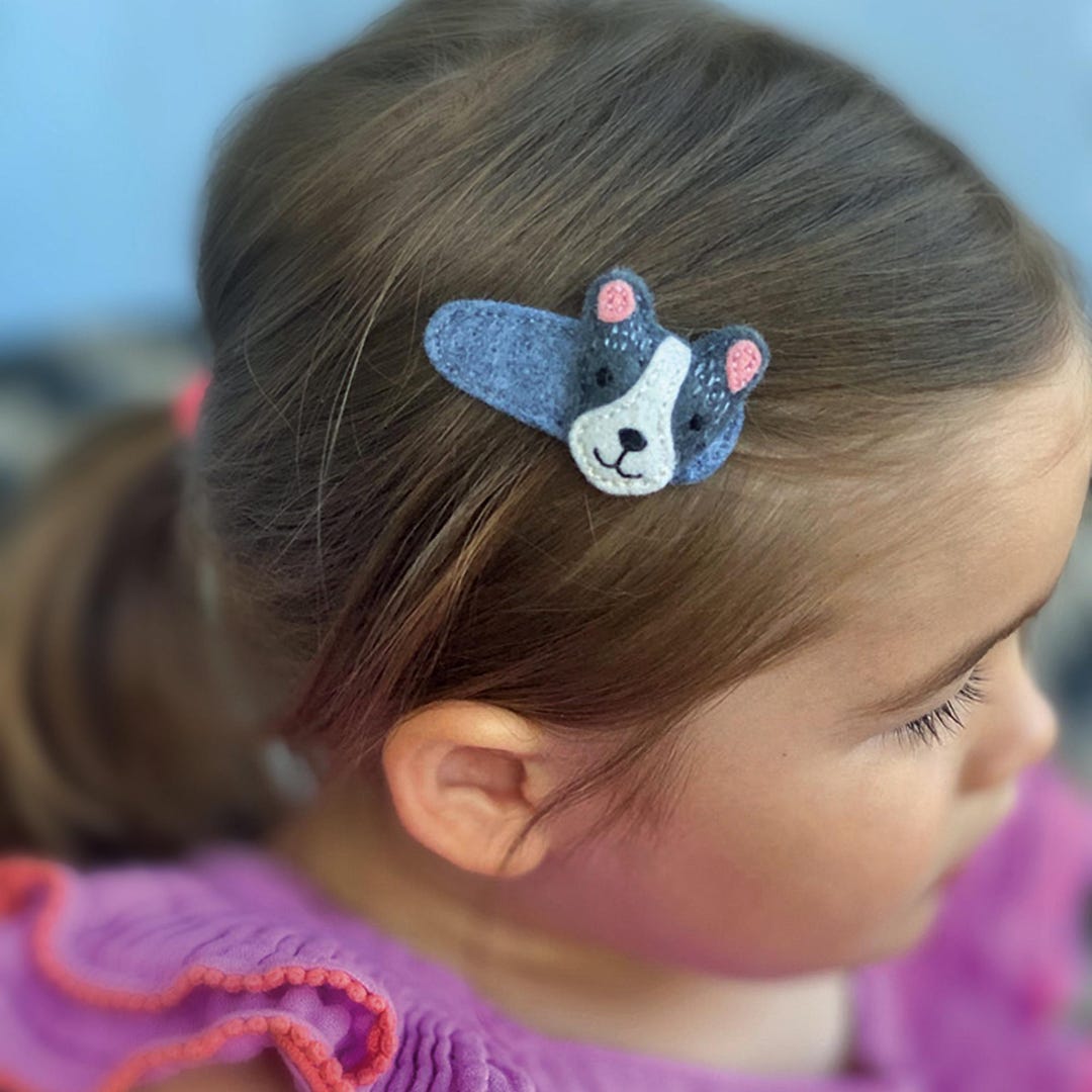 French Bulldog Hair Clip for Kids Hairclips Frenchie Hair Accessory ...