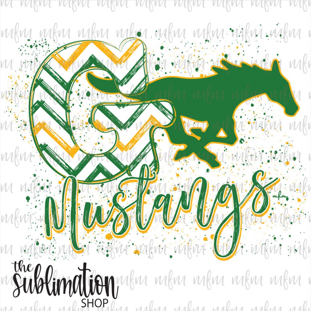 West Jones Mustangs 1.0 Sublimation Ready to Press Sheets - Etsy