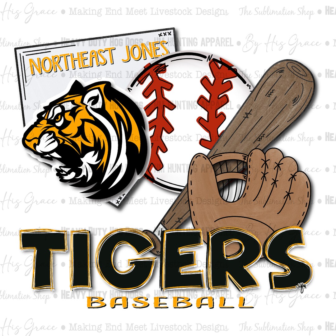 Northeast Jones Tigers 2910A PNG Digital Download Digital Art ...