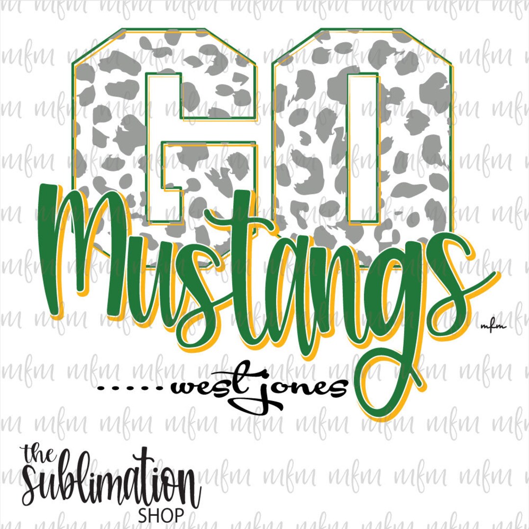 West Jones Mustangs 4.0 Sublimation Ready to Press Sheets Ellisville MS ...
