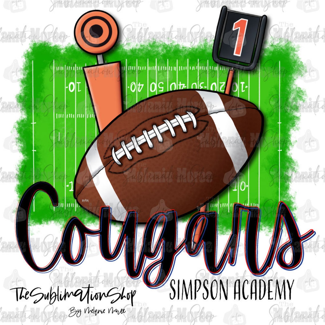 Simpson Academy Cougars PNG Digital Download Digital Art - Etsy