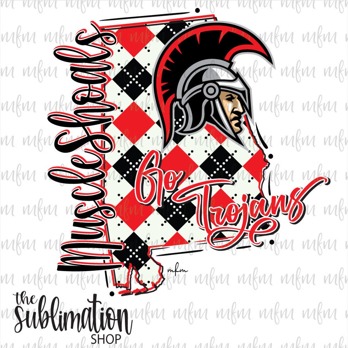 Muscle Shoals Trojans 3.0 PNG Digital Download Digital Art | Etsy