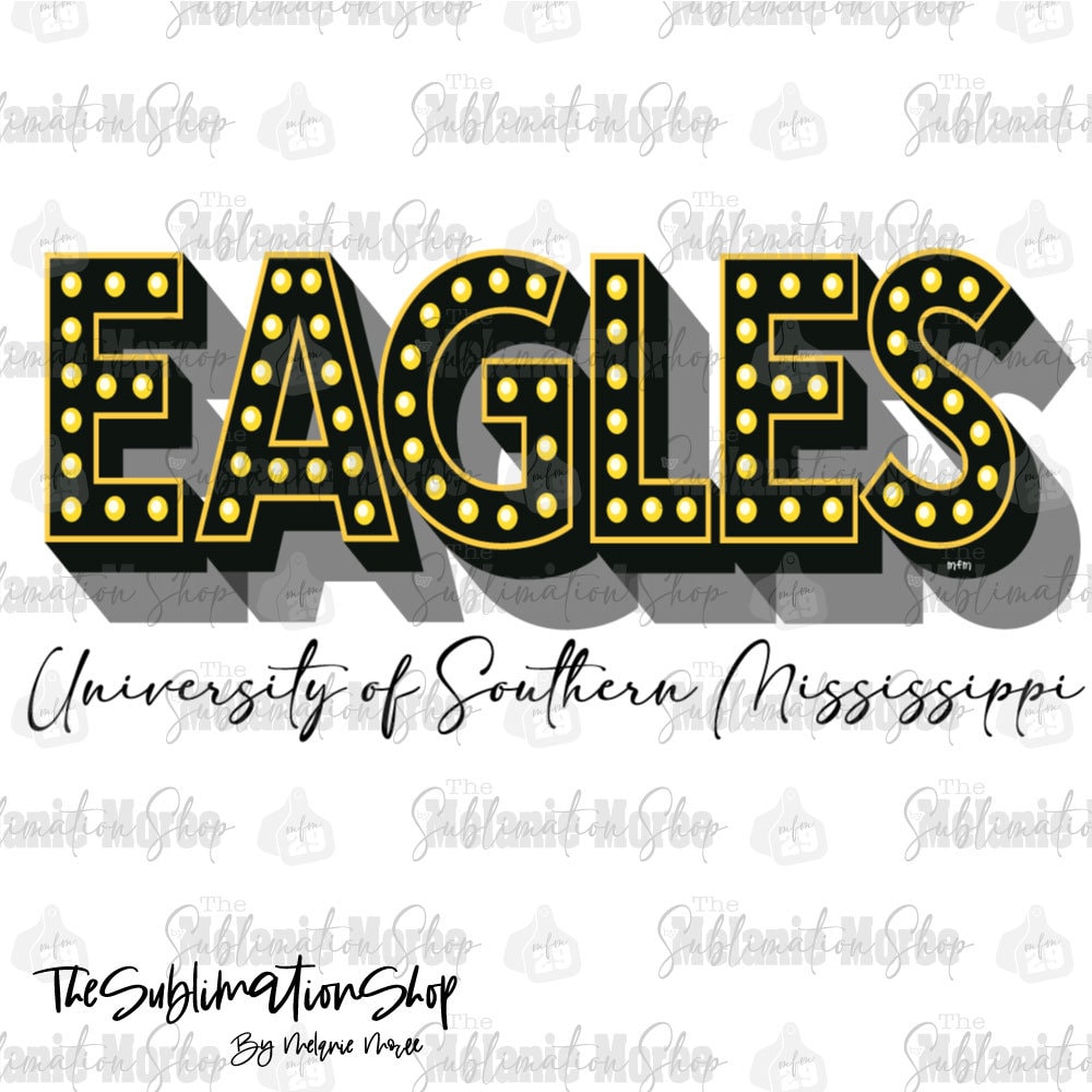 USM Eagles PNG Digital Download Digital Art Hattiesburg - Etsy