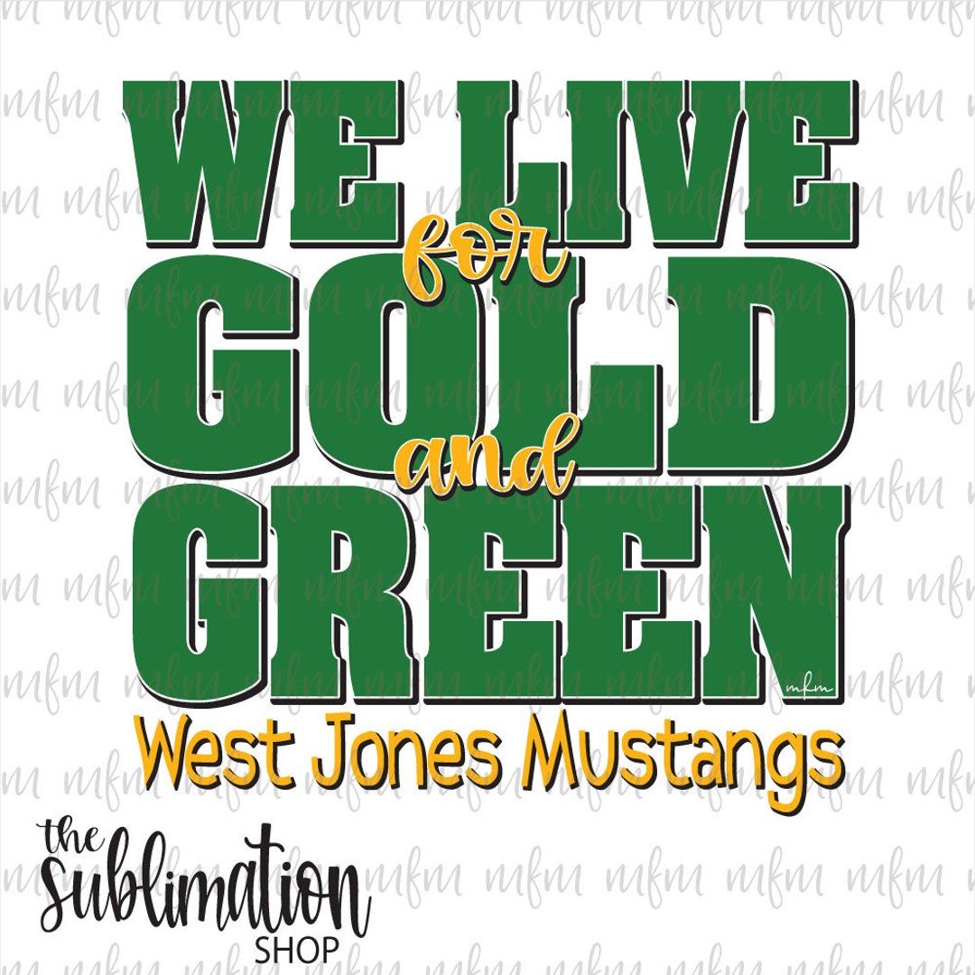 West Jones Mustangs 5.0 Sublimation Ready to Press Sheets - Etsy