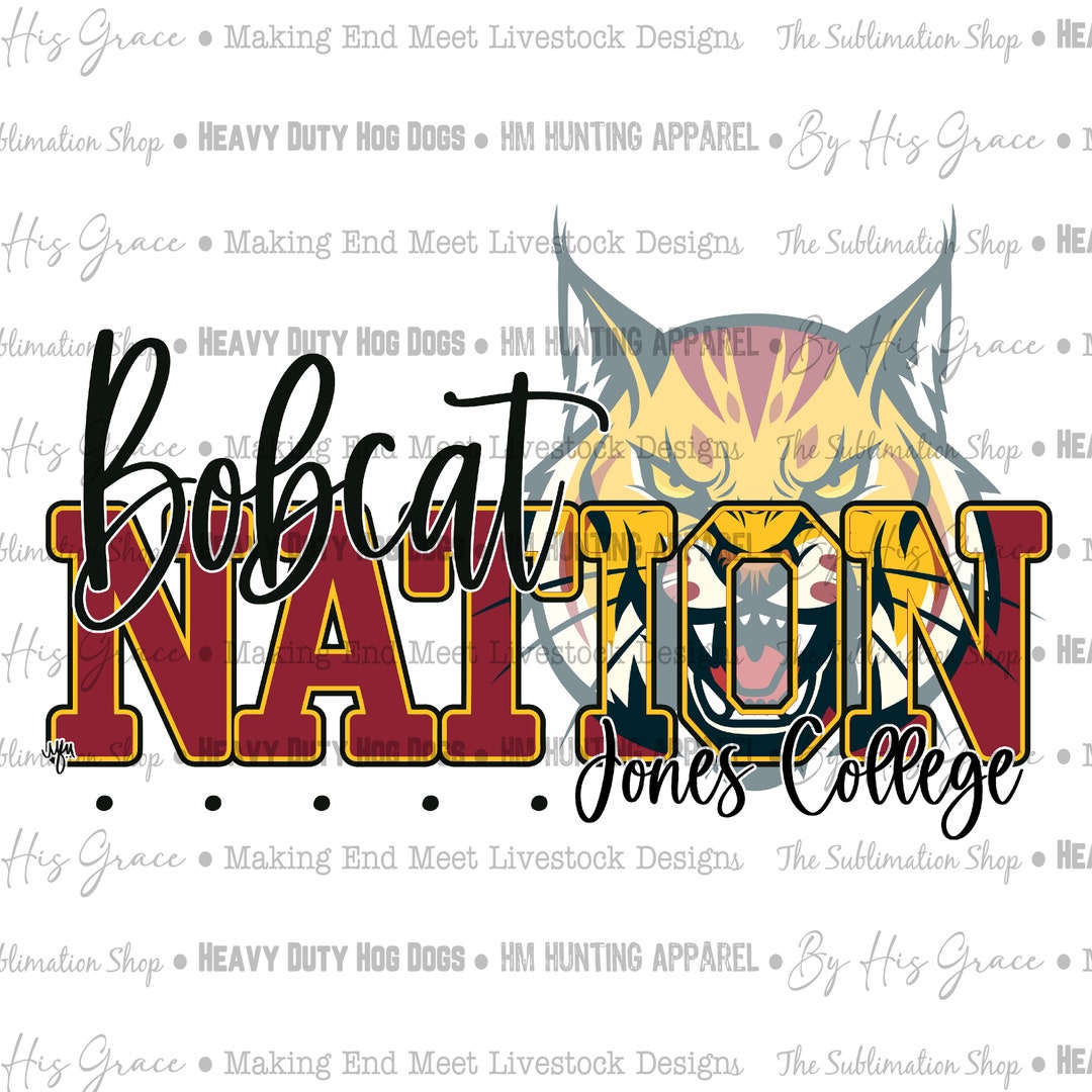Jones College Bobcats 2959 PNG Digital Download Digital Art Ellisville ...