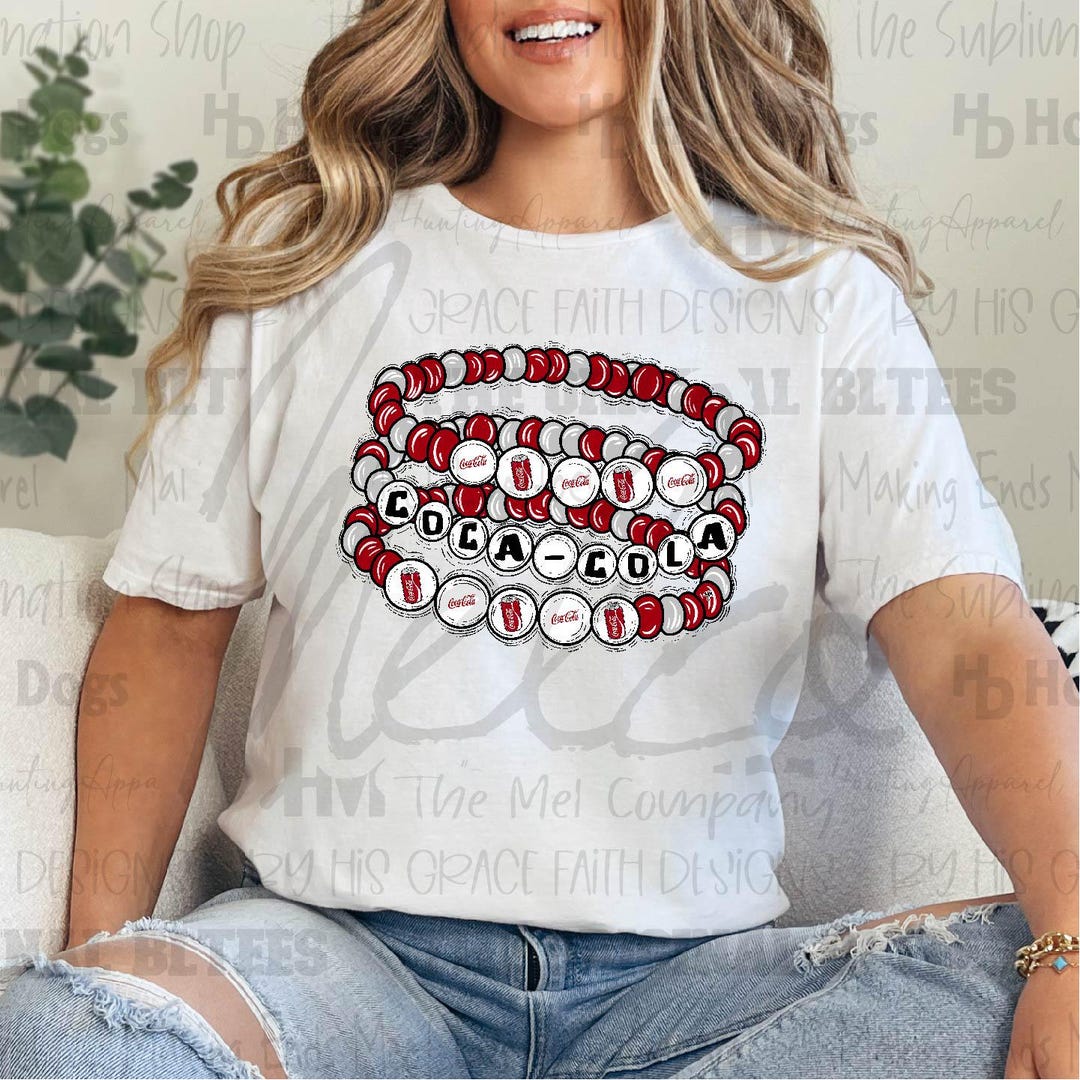 Coca-cola Friendship Bracelet Ready to Press Sheets sublimation & DTF ...