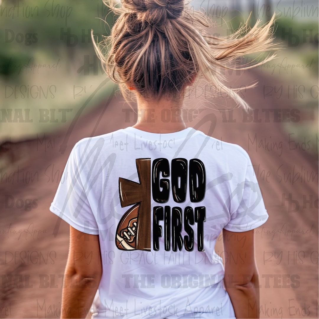 God First Football PNG Digital Download Digital Art Softball Baseball ...
