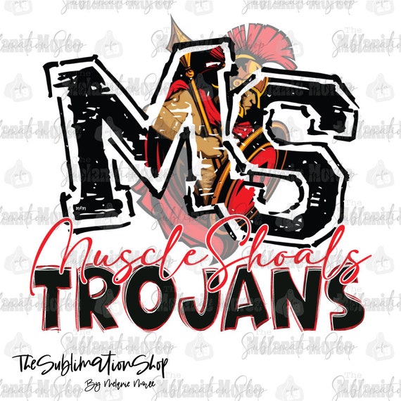 Muscle Shoals Trojans 6.0 Sublimation Ready to Press Sheets - Etsy
