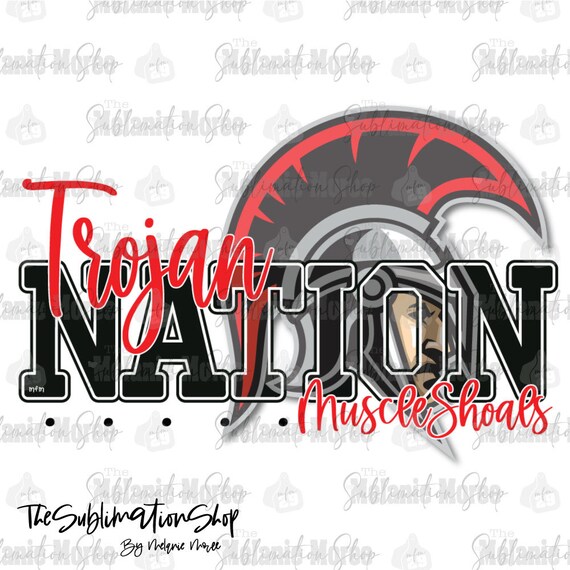 Muscle Shoals Trojans 9.0 Sublimation Ready to Press Sheets - Etsy