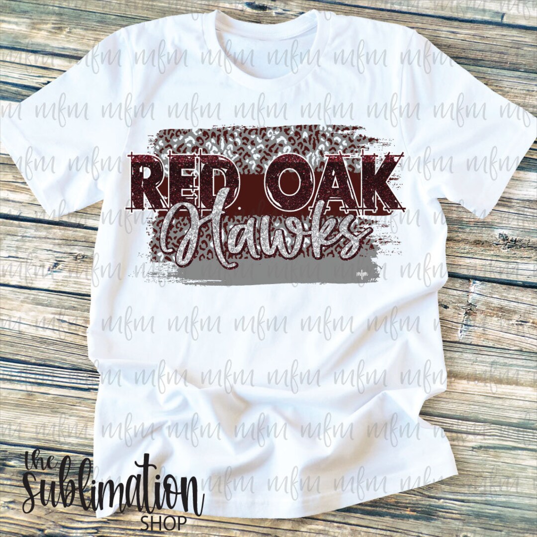 Digital Red Oaks Hawks 4.0 PNG Digital Download Digital Art High School ...