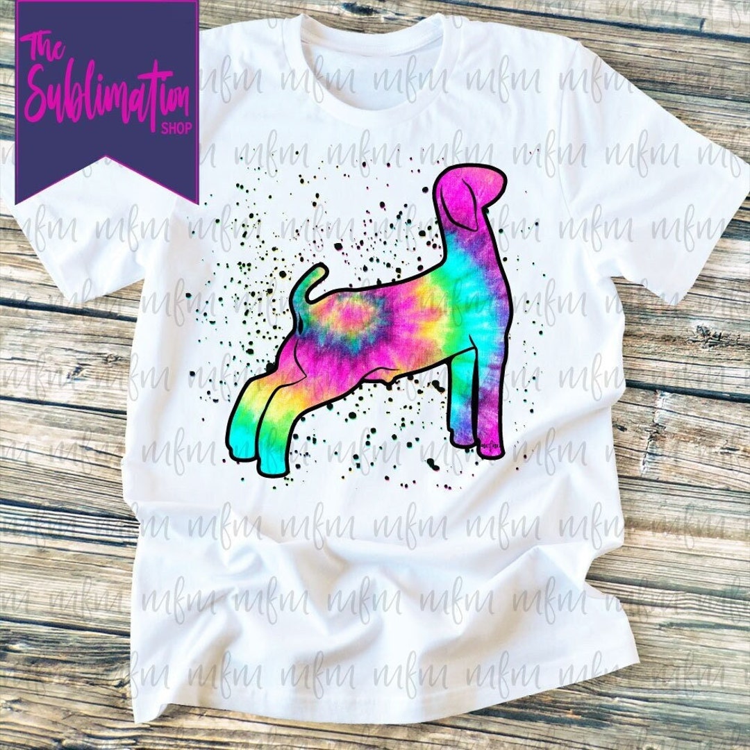 Tie Dyed Goat Sublimation Design PNG Digital Download Digital Art Show ...