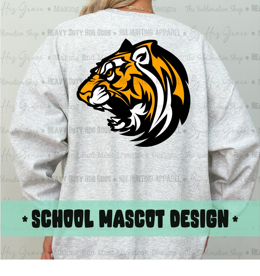 Tiger Mascot PNG Digital Download Digital Art High School Mascot School ...
