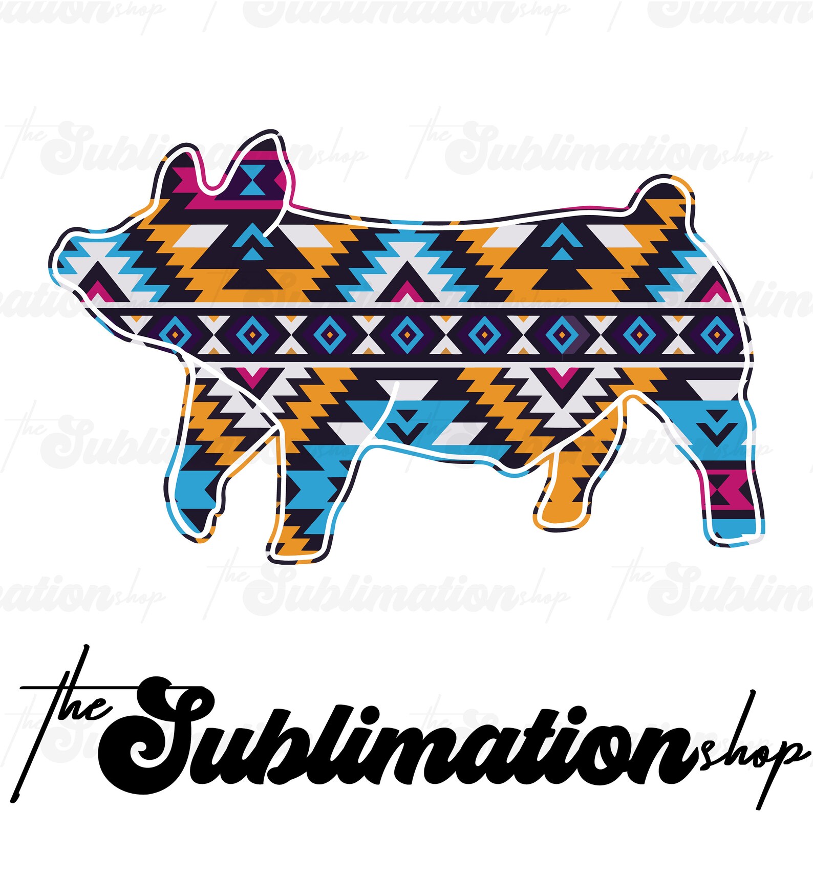 Aztec Pig 1.0 Sublimation Ready to Press Sheets Show Life - Etsy