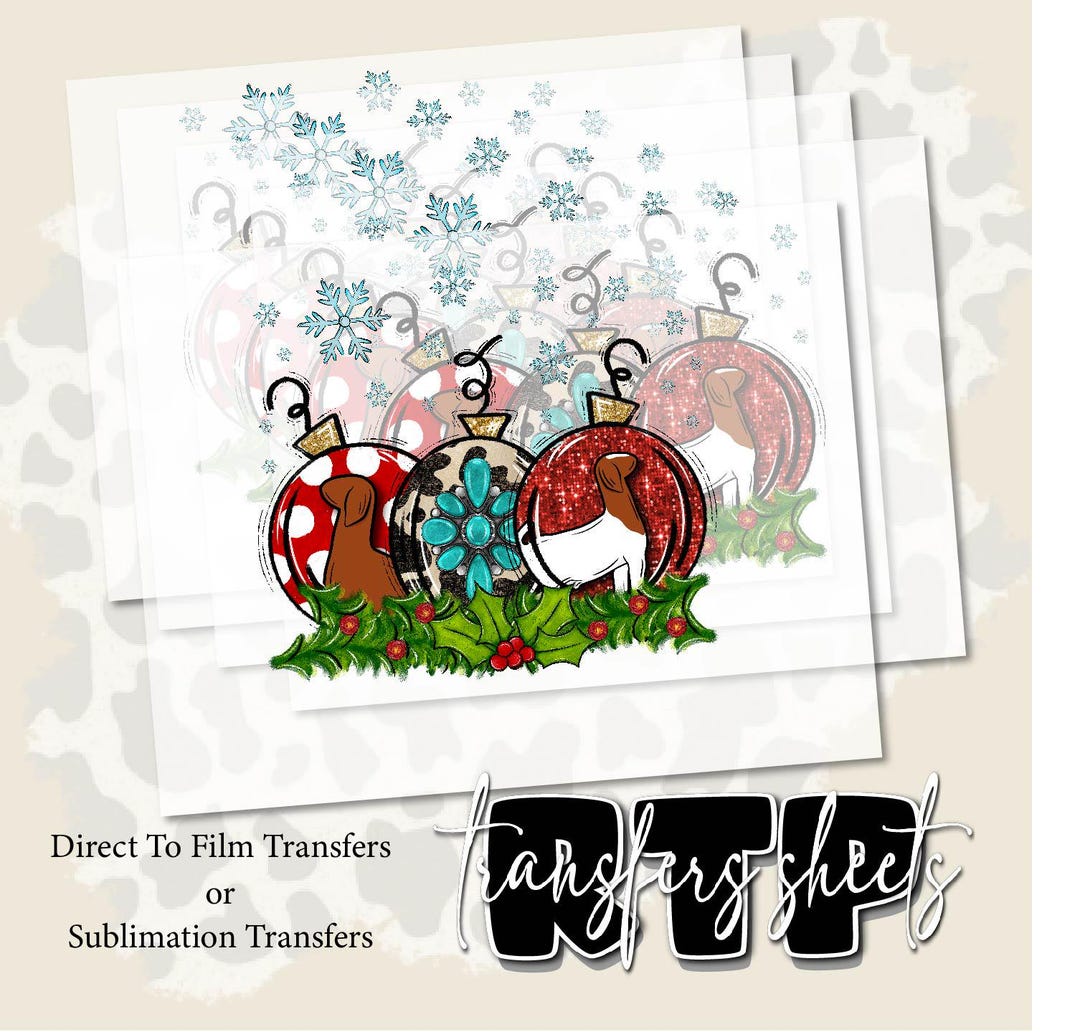 Goat Christmas Balls RTP Transfer Sheets Stock Show Show Lamb Show Barn ...