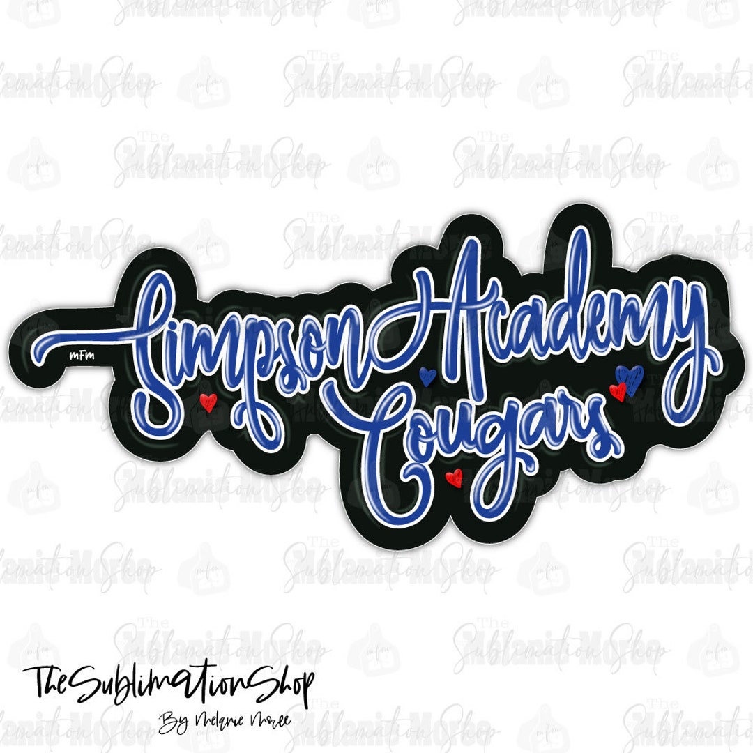 Simpson Academy Sublimation Ready to Press Sheets Mendenhall MS Cougars ...