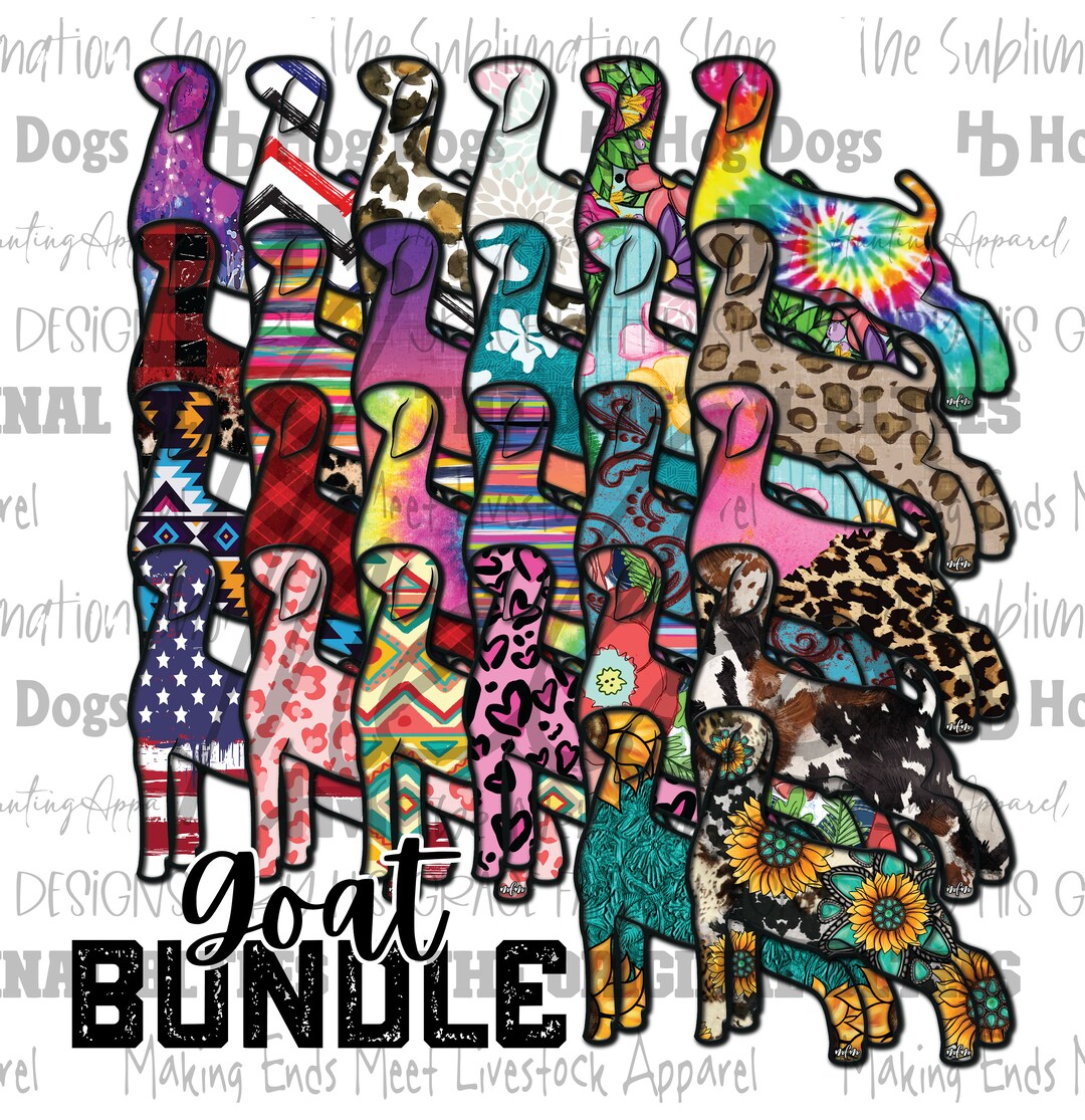 Fancy Goat Bundle 1 Sublimation Design PNG Digital Download Digital Art ...