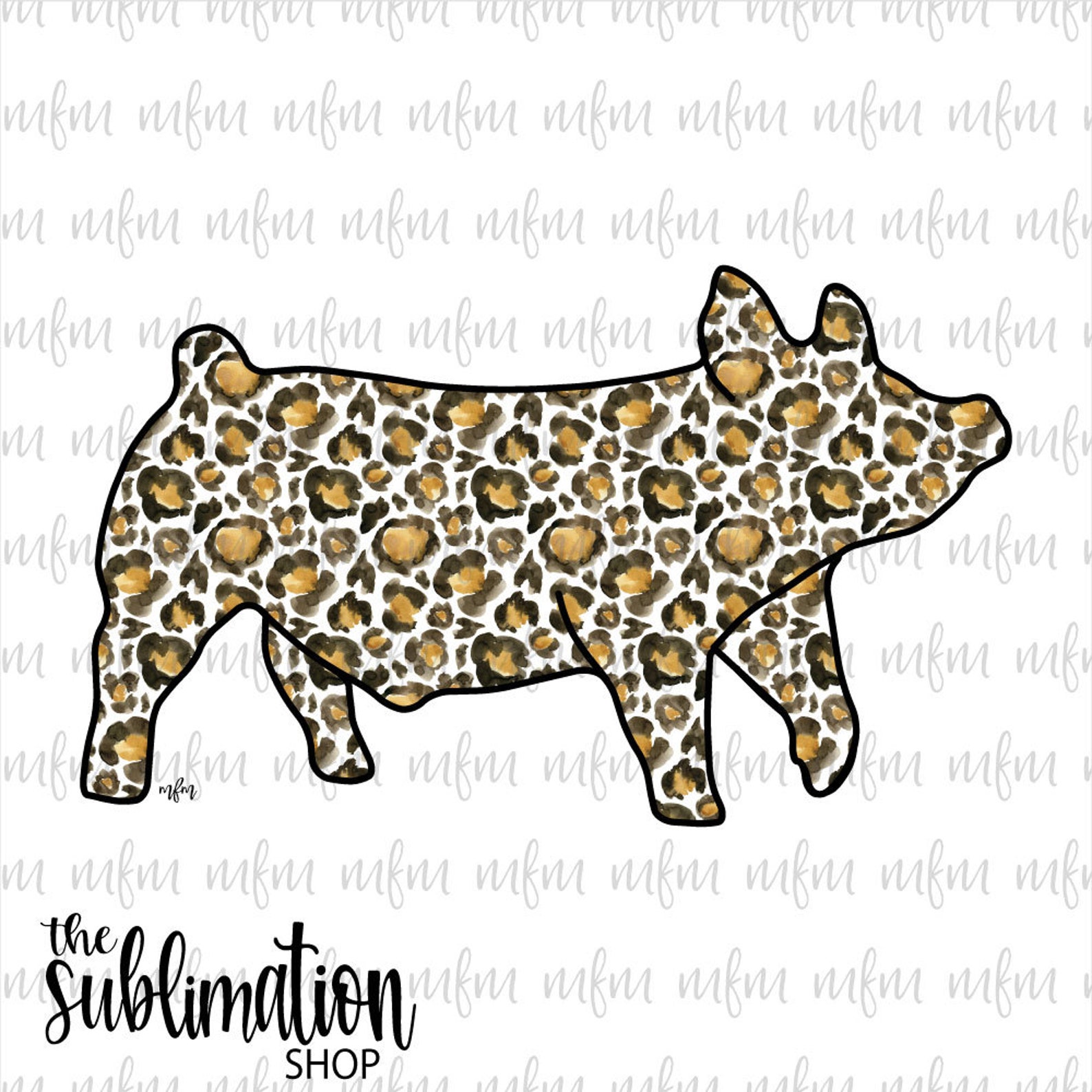 Leopard Pig Sublimation Ready To Press Sheets Show Life | Etsy