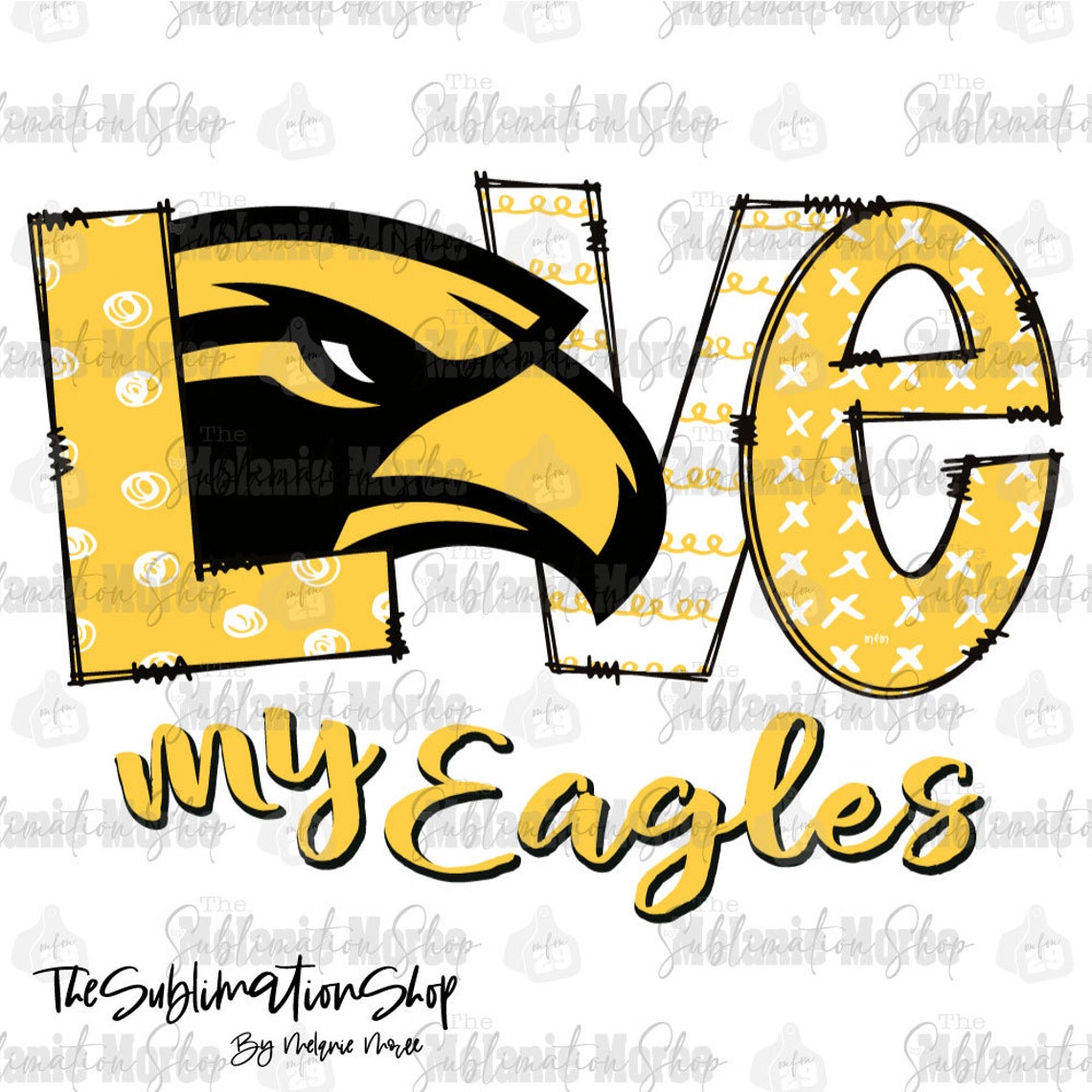 USM Eagles PNG Digital Download Digital Art Hattiesburg - Etsy