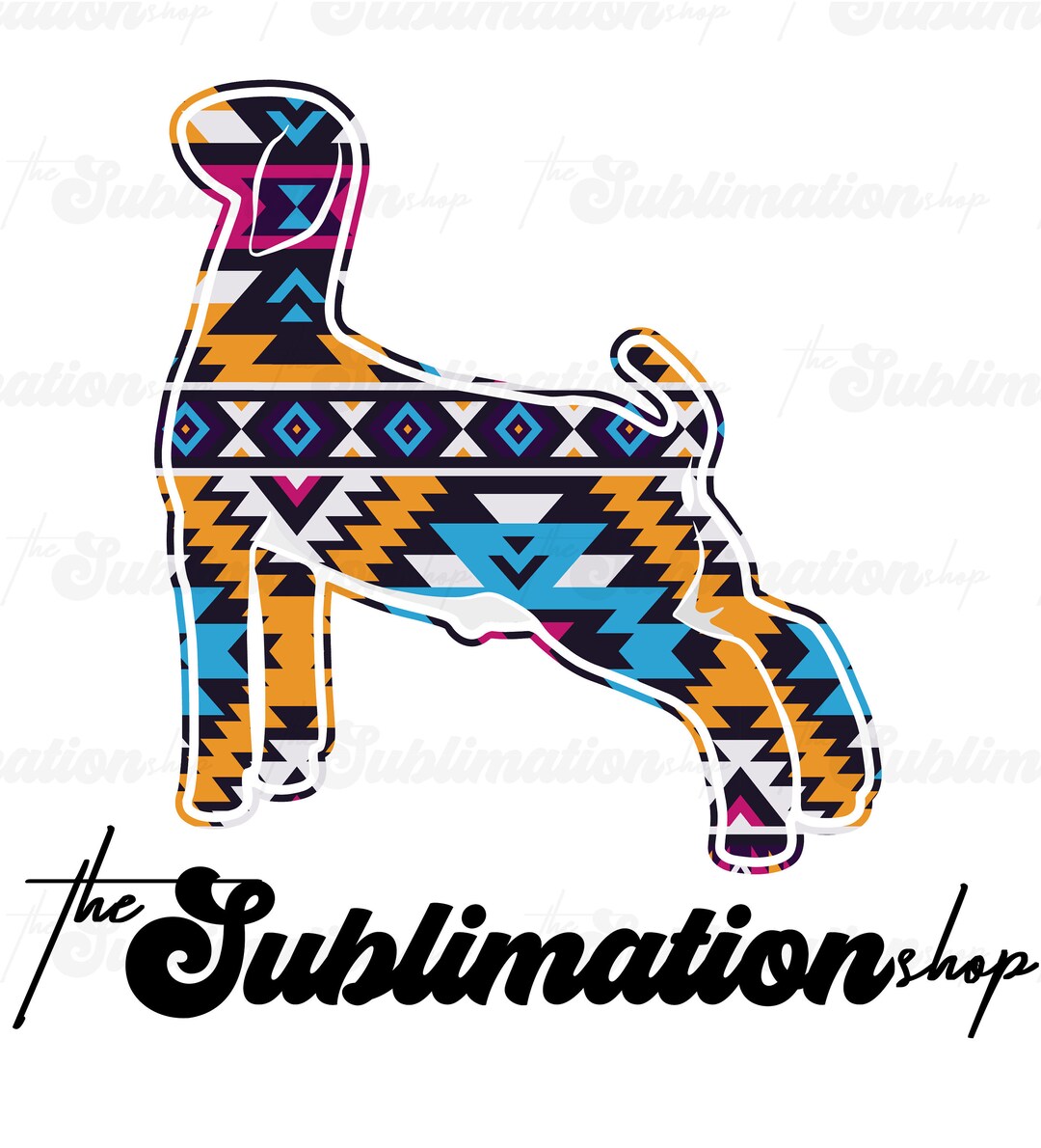 Aztec Goat 1.0 / Sublimación Ready To Press Sheets / Show Life / Barn ...