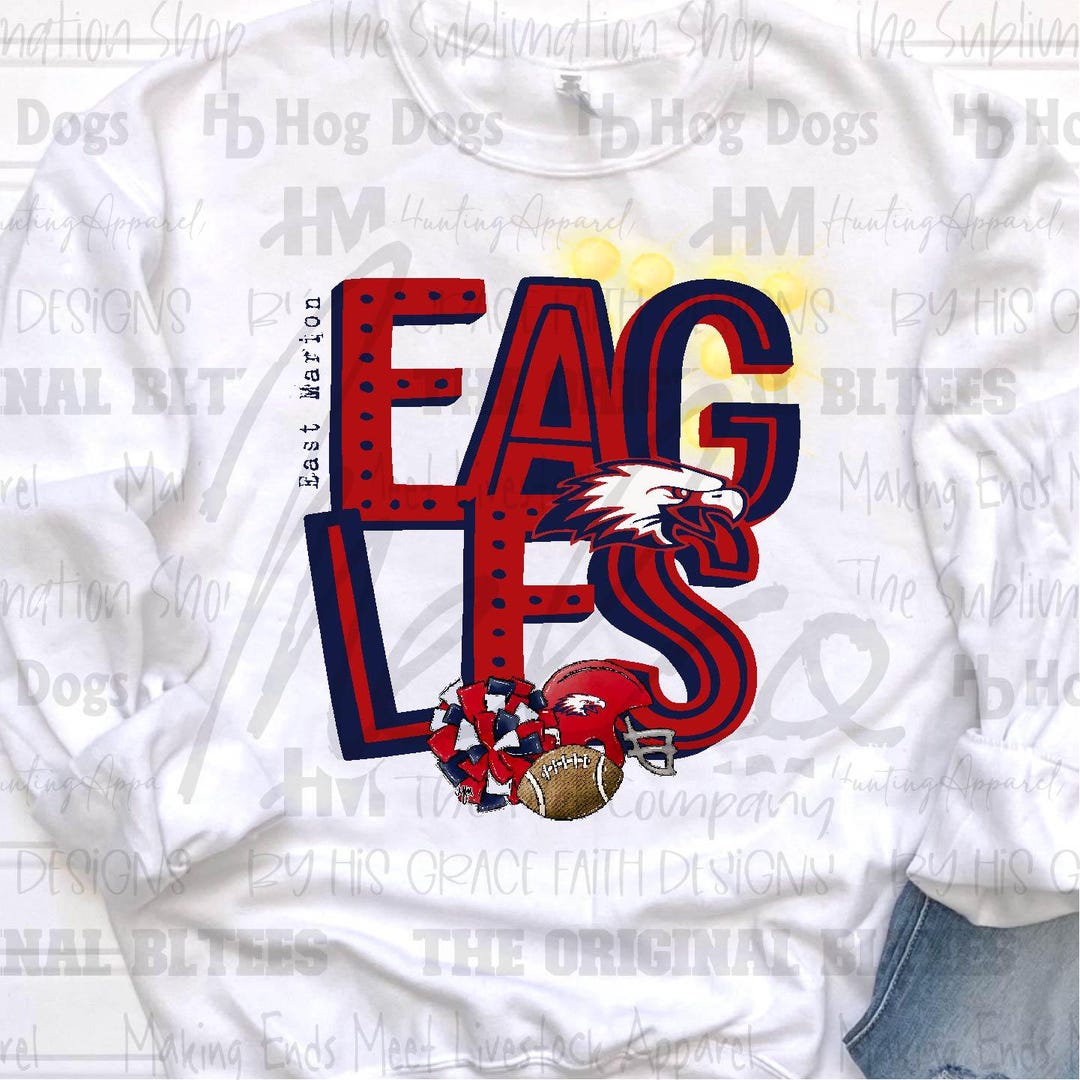 East Marion Eagles 3200 PNG Digital Download Digital Art Columbia MS ...