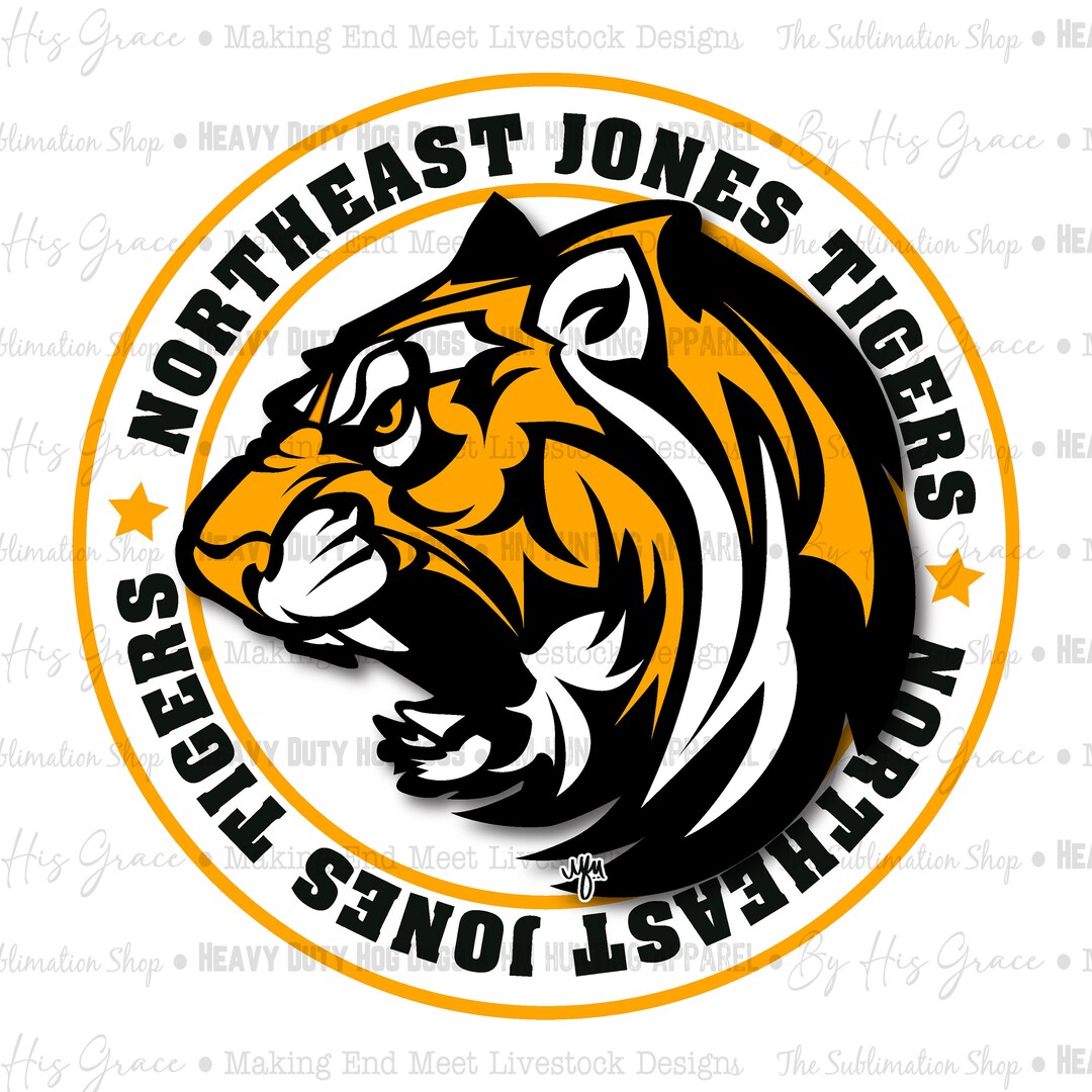 Digital Northeast Jones Tigers 3038 PNG Digital Download Digital Art ...