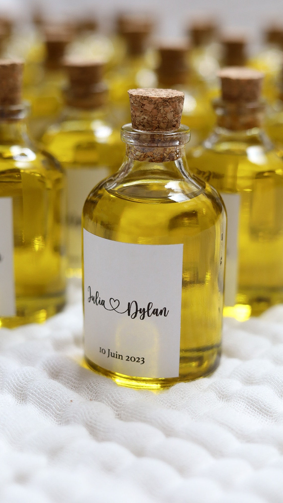 Fiole huile d'olive / Cadeaux invités mariage - Etsy France