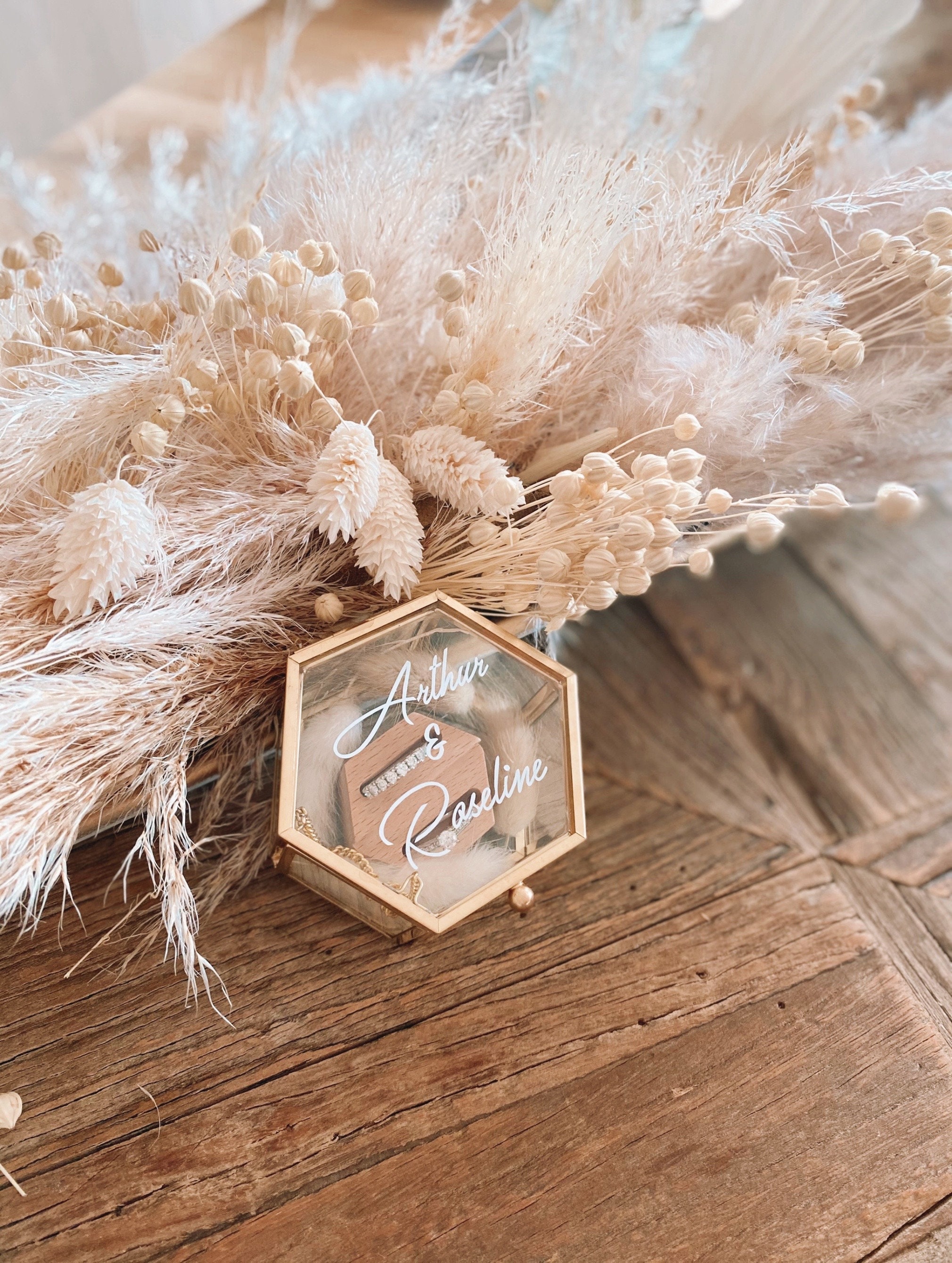 Boite à alliances en laiton or a personnaliser - Etsy France