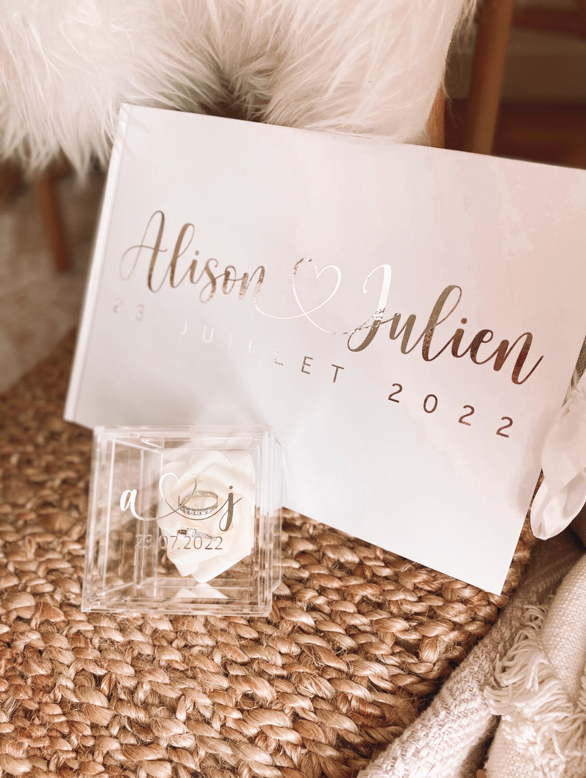 Boite à alliances en acrylique plexi personnalisée - Etsy France