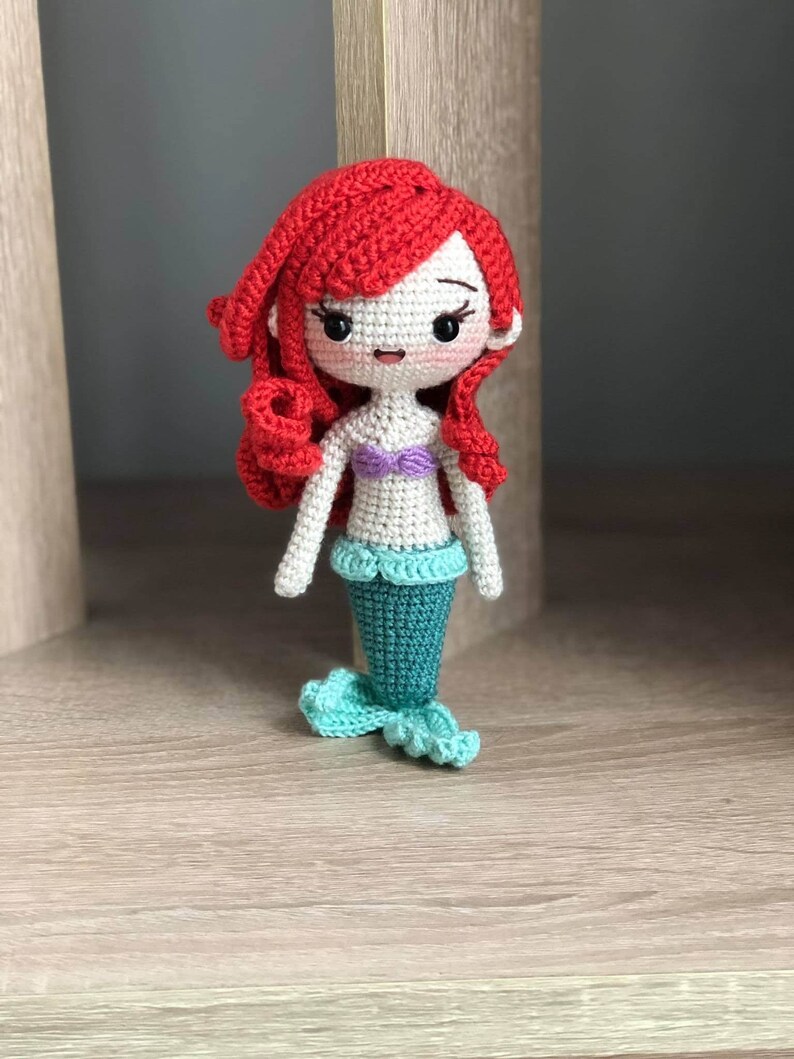 Crochet Doll , Ariel , Little Mermaid , Ariel Human , Princess Doll ...
