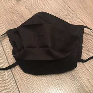 EXTRA LARGE Beard Friendly Black Face Mask Eco Friendly Cotton Washable ...