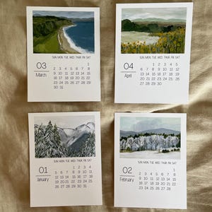 2025 Desk Calendar Fine Art Prints | Archival Ink | Landscape Paintings ...