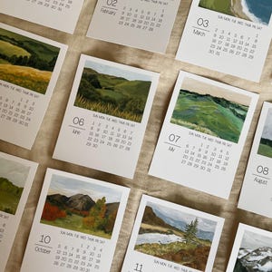 2025 Desk Calendar Fine Art Prints | Archival Ink | Landscape Paintings ...