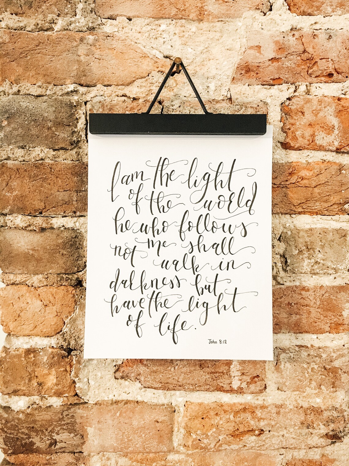 Calligraphy Scripture Verse Wall Art Decor Hand Drawn Original | Etsy