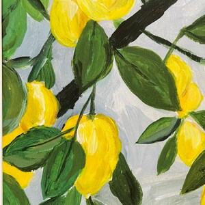 Lemon Tree Painting | Acrylic Painting Lemon on the Tree | Growing ...